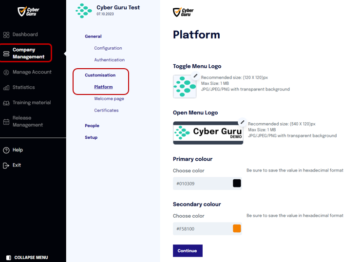 Platform - Logos and Colors – Cyber Guru English (US)