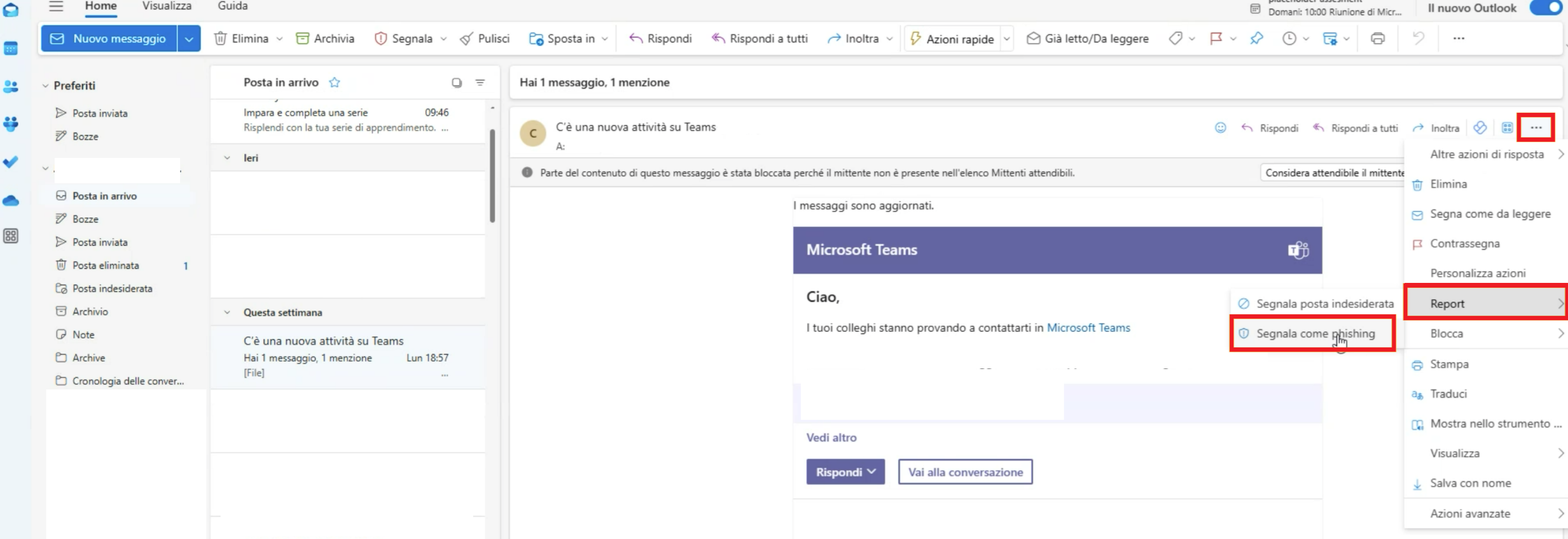 Guía para reportar desde Outlook New – Cyber Guru Espana
