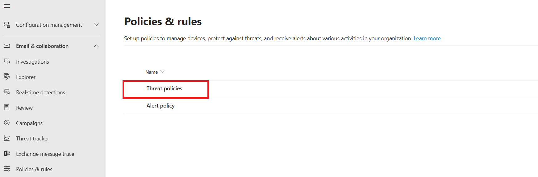 Set Microsoft Defender Security Policies – Cyber Guru English (US)
