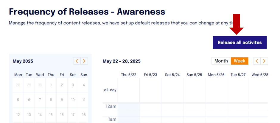 Release Calendar – Cyber Guru English (US)